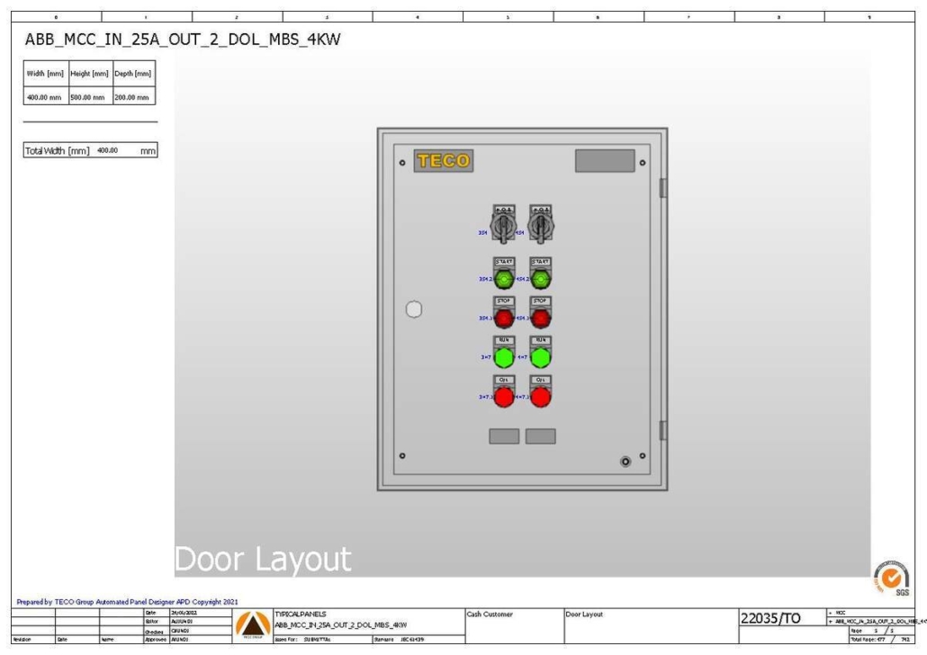 Typical ABB Motor Control Center Panel Incomer 25A Outgoings 2x Motor ...
