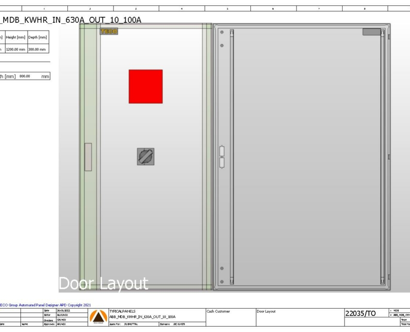 Typical ABB KWHR MDB Panel Incomer up to 630A Adjutable outgoing 10x up ...