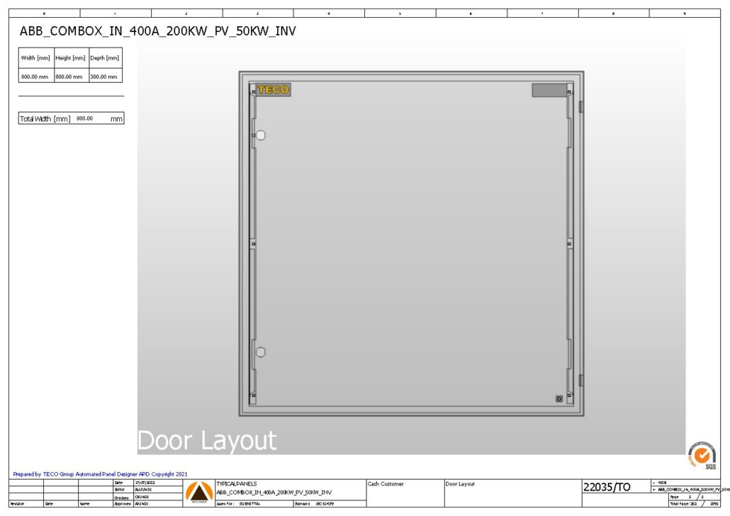 ABB COMBINER BOX FOR SOLAR Panel Incomer 400A , PV 200KW ,4 xINVERTER ...