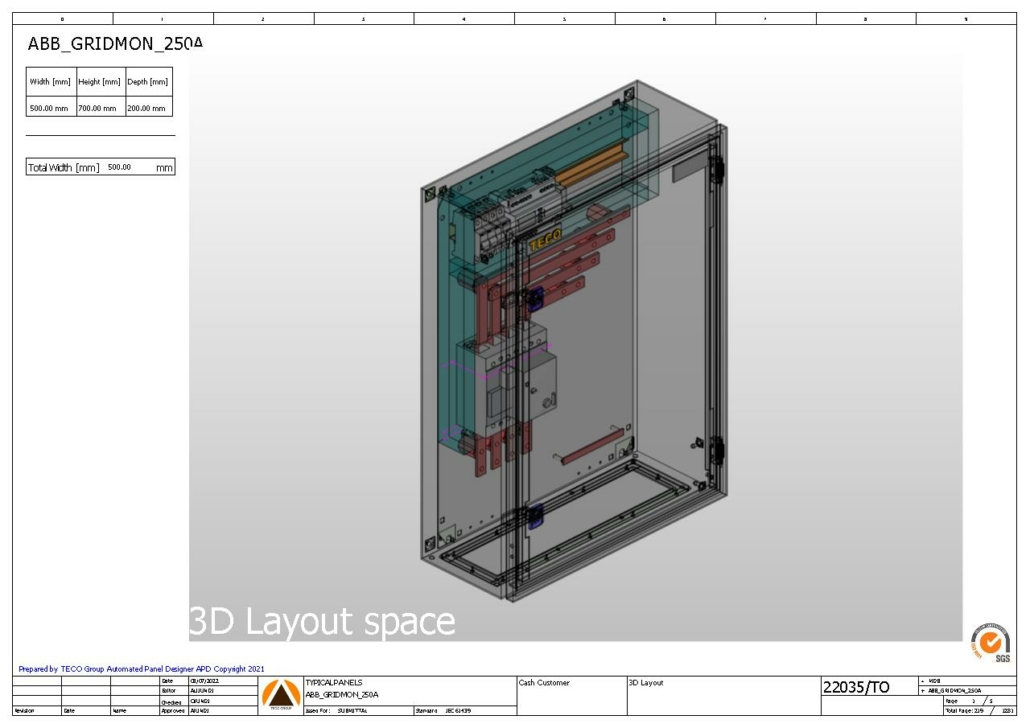 GRID MONITORING G99 Panel Incomer 250A | Panels and Parts Shopping