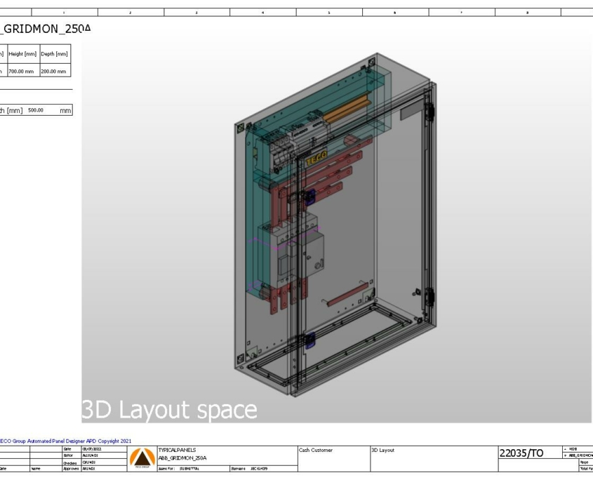 GRID MONITORING G99 Panel Incomer 250A | Panels and Parts Shopping