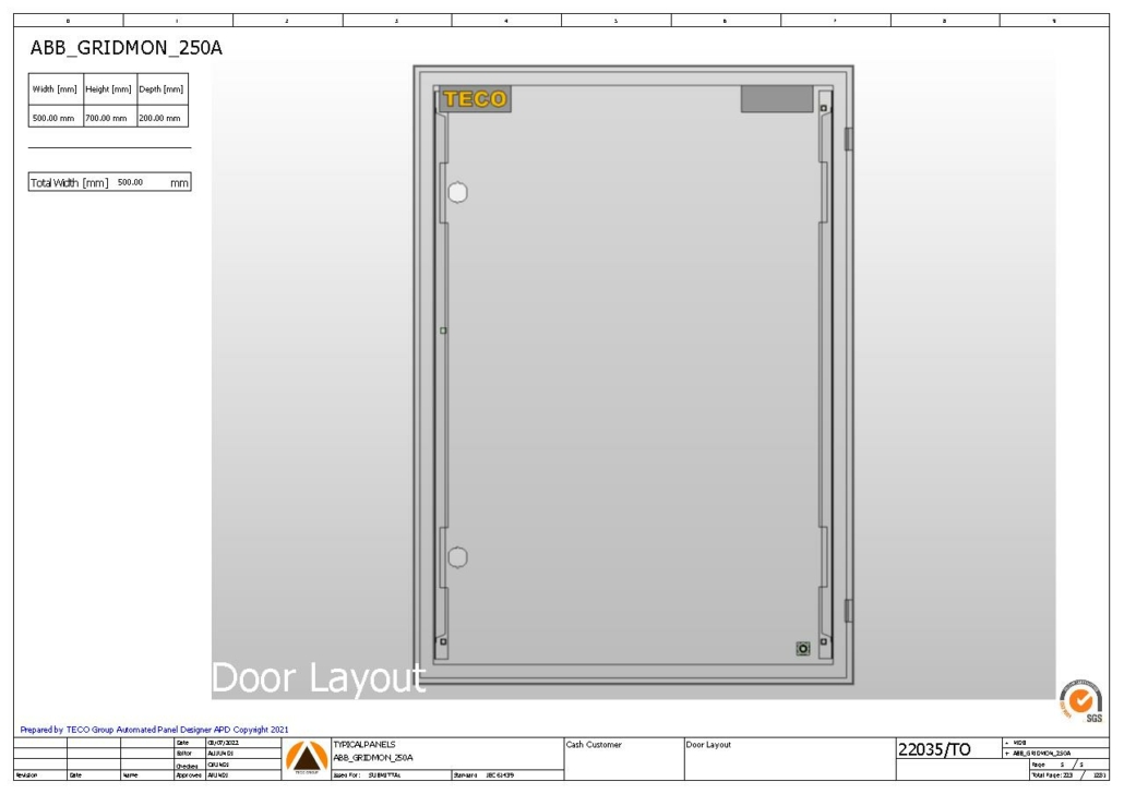 GRID MONITORING G99 Panel Incomer 250A | Panels and Parts Shopping