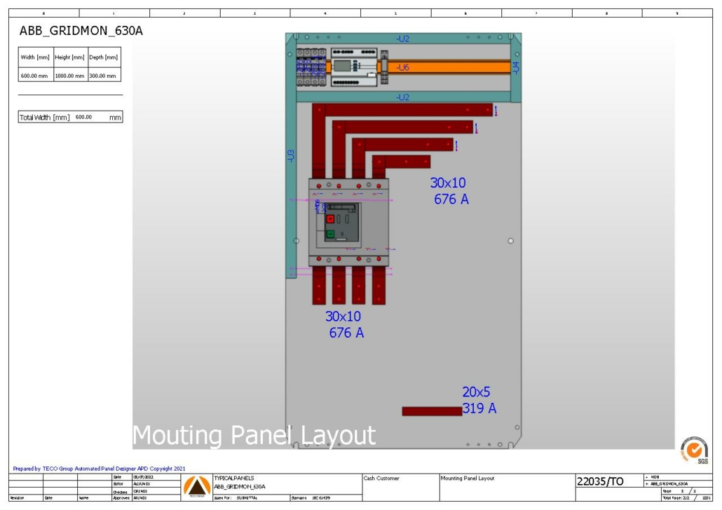 GRID MONITORING G99 Panel Incomer 6300A | Panels and Parts Shopping