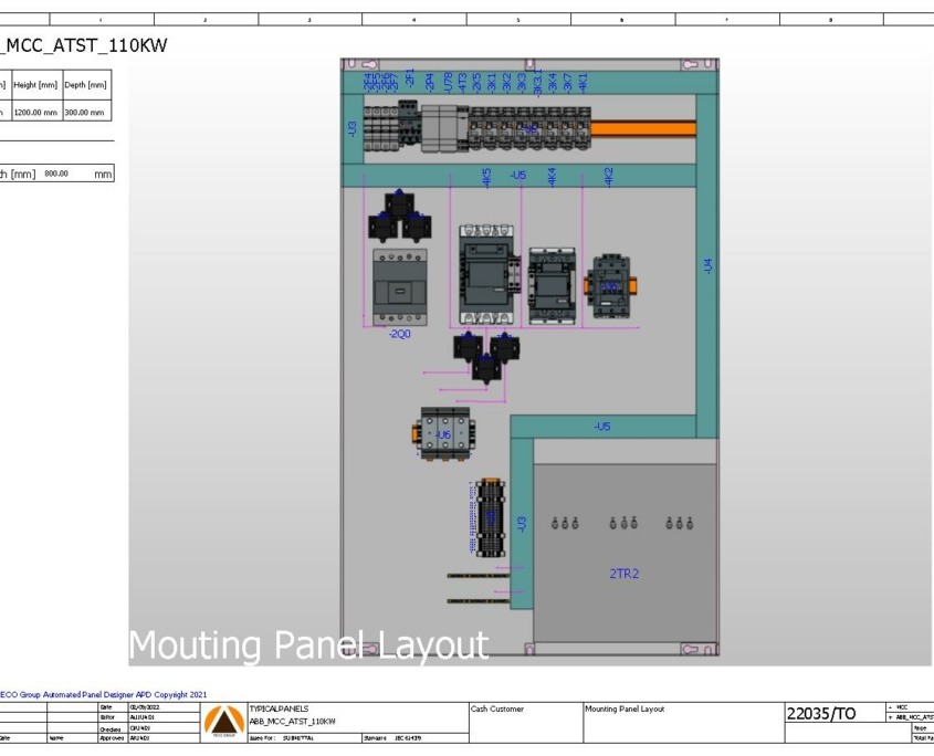 Typical ABB Motor Control Center Panel Incomer MCCB 250A AUTO ...