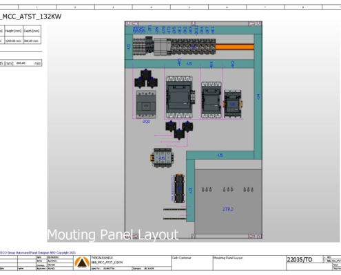 Typical ABB Motor Control Center Panel Incomer MCCB 250A AUTO ...
