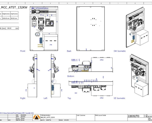 Typical ABB Motor Control Center Panel Incomer MCCB 250A AUTO ...