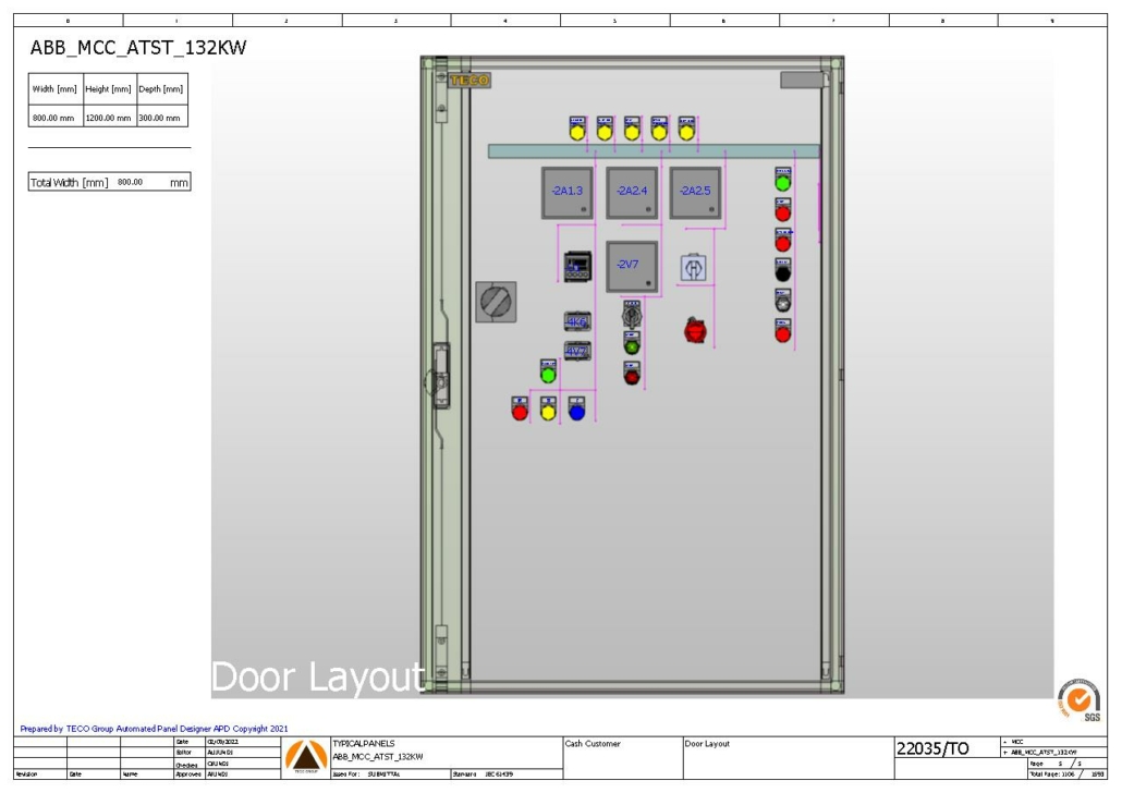 Typical ABB Motor Control Center Panel Incomer MCCB 250A AUTO ...