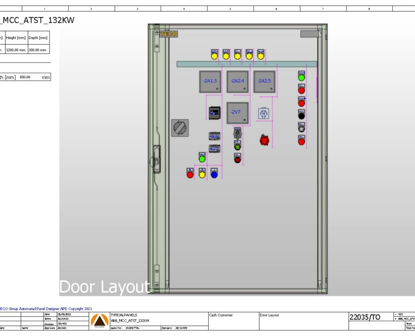 Typical ABB Motor Control Center Panel Incomer MCCB 250A AUTO ...