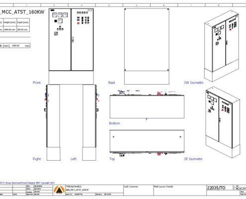 Typical ABB Motor Control Center Panel Incomer MCCB 400A AUTO ...