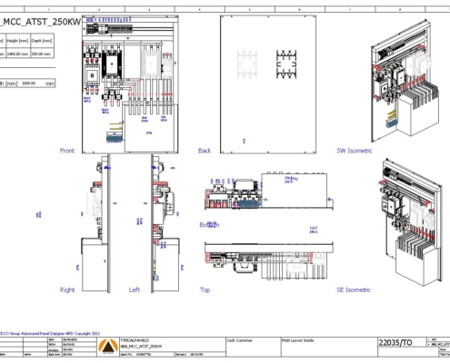 Typical ABB Motor Control Center Panel Incomer MCCB 630A AUTO ...