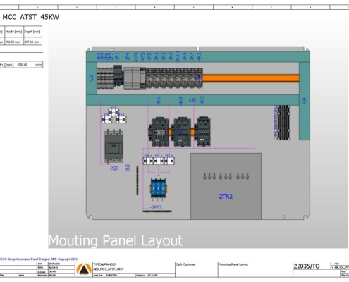 Typical ABB Motor Control Center Panel Incomer MCCB 100A AUTO ...