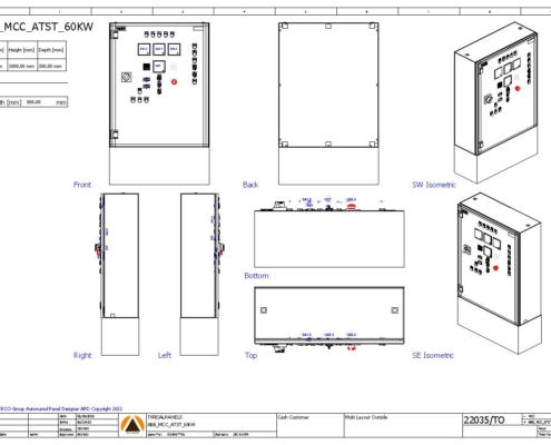 Typical ABB Motor Control Center Panel Incomer MCCB 125A AUTO ...
