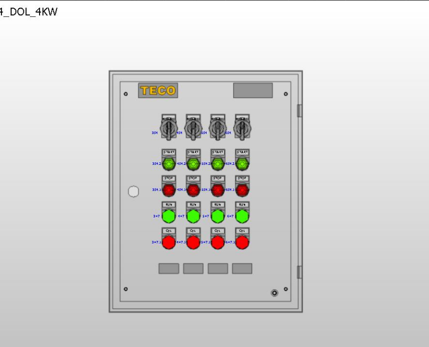 Typical ABB Motor Control Center Panel Incomer 32A Outgoings 4x MCB ...