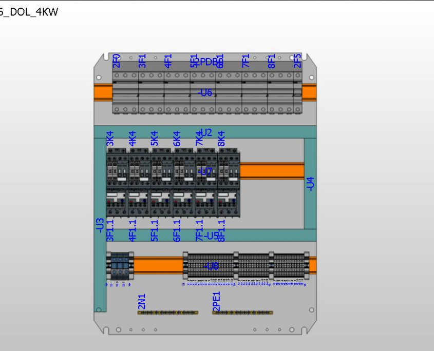 Typical ABB Motor Control Center Panel Incomer 63A Outgoings 6x MCB ...