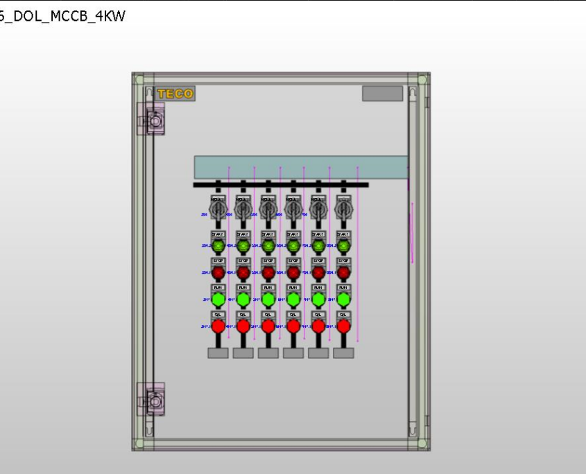 Typical ABB Motor Control Center Panel Incomer 63A Outgoings 6x MCCB ...