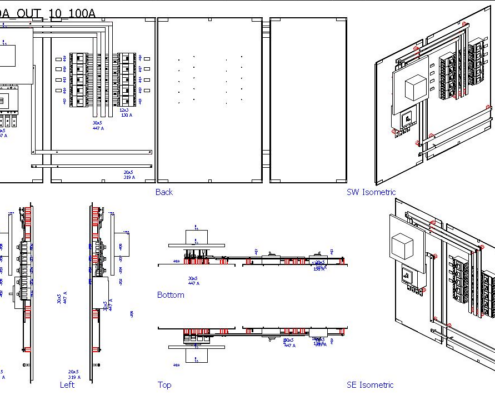 Typical ABB KWHR MDB Panel Incomer up to 400A Adjutable outgoing 10x up ...