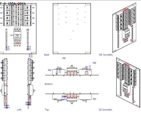 Typical ABB SMDB Panel Incomer up to 250A Adjustable outgoing 8x up to ...