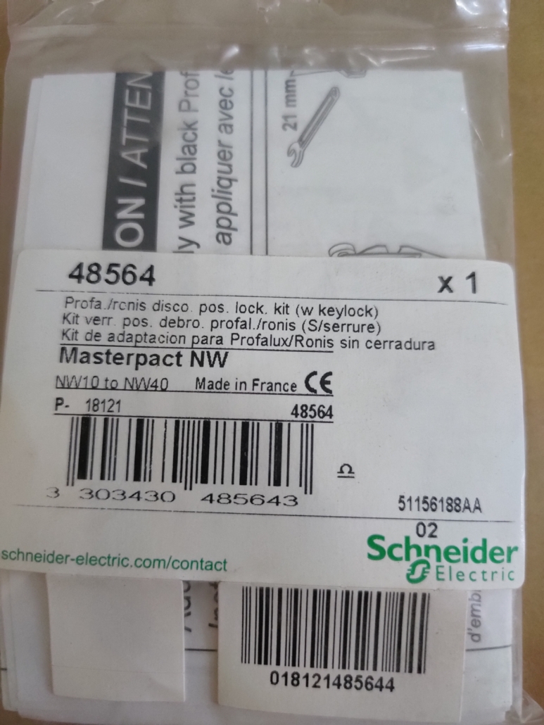 48564 Schneider Profalux/Ronis adaptation kit, MasterPact NW, chassis ...