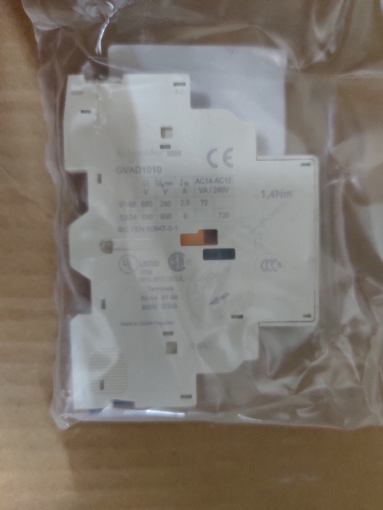 GVAD1010 Schneider TeSys Deca – auxiliary contact – 1 NO + 1 NO (fault ...