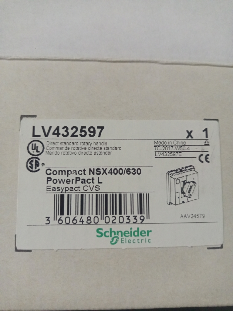 LV432597 Schneider Direct rotary handle, ComPact NSX 400/630, black ...