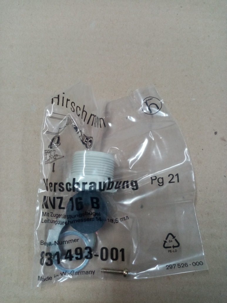 831493-001 1pc Hirschman Pg21 kabelverschr zugetlastung NVZ 16B, cable ...