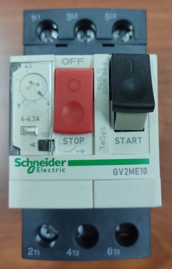 GV2ME10 Schneider Motor circuit breaker,TeSys Deca,3P,4-6.3A,thermal ...