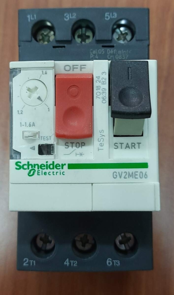 GV2ME06 Schneider Motor circuit breaker,TeSys Deca,3P,1-1.6A,thermal ...