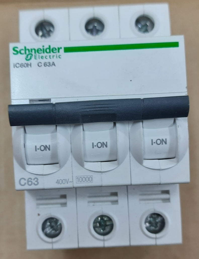 A9F84363 Schneider iC60H – miniature circuit breaker – 3P – 63A – C curve - Panels and Parts ...