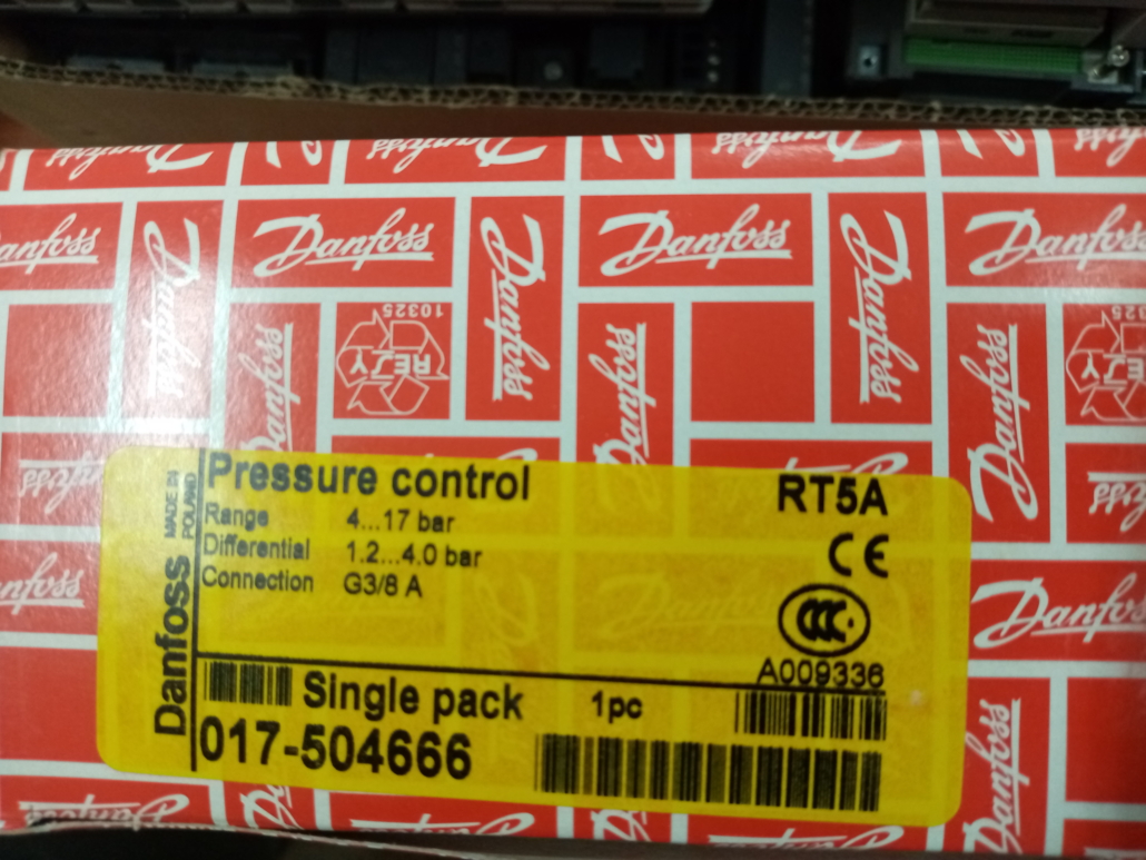 RT5A Danfoss Pressure Control Range 4-17 Bar, Differential 1.2-4Bar Connection G3/8A 017-504666 ...