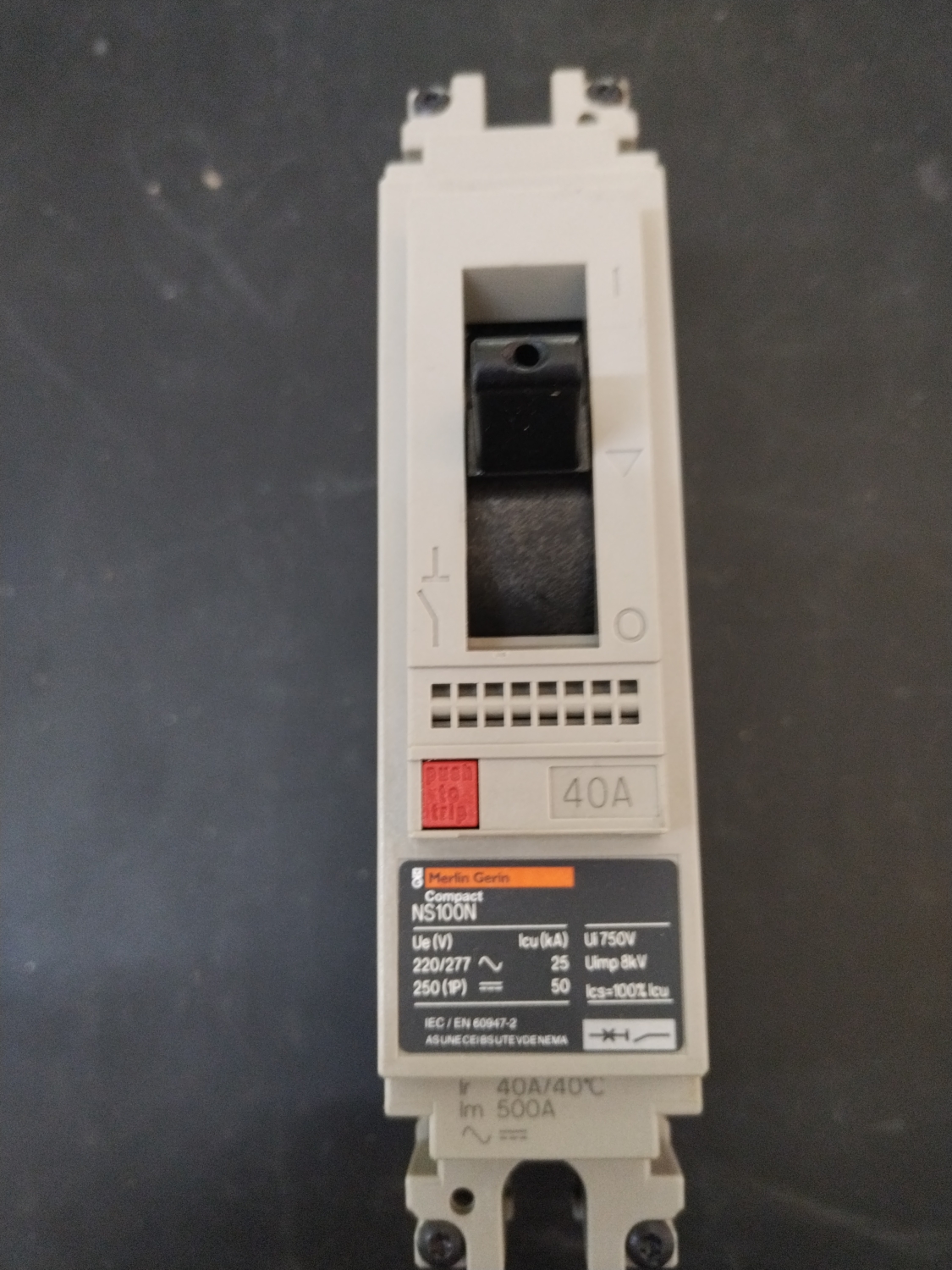 29583 MERLIN GERIN NS100N 1-pole 40A - Panels and Parts Shopping