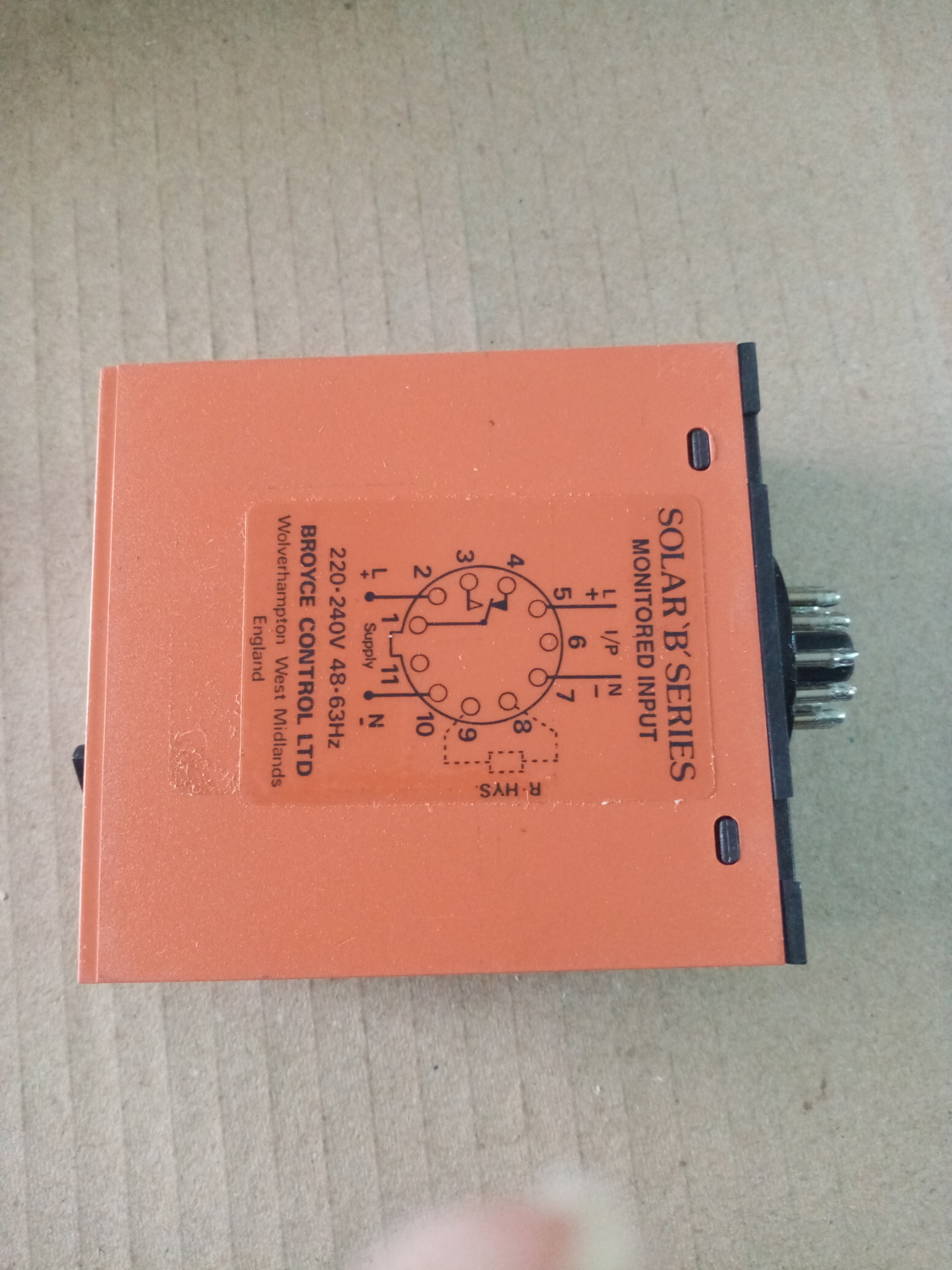 B1OFZ Broyce Over Frequency Relay (35-70)Hz,11-pin plug in,220/240Vac ...