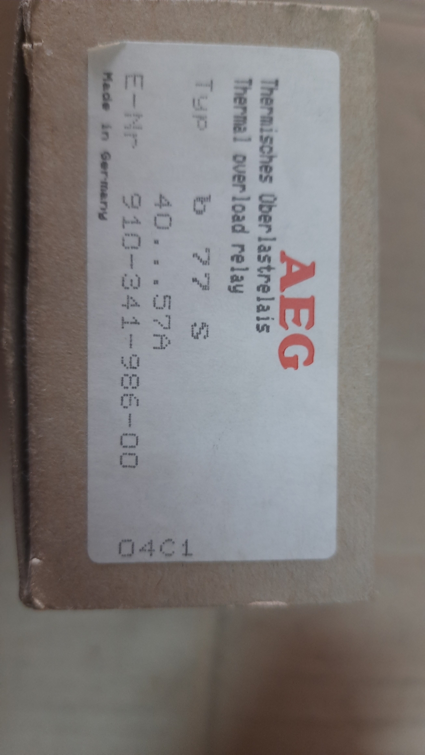 910-341-986 AEG b77S 40-57A Thermal Overload Relay | Panels and Parts Shopping