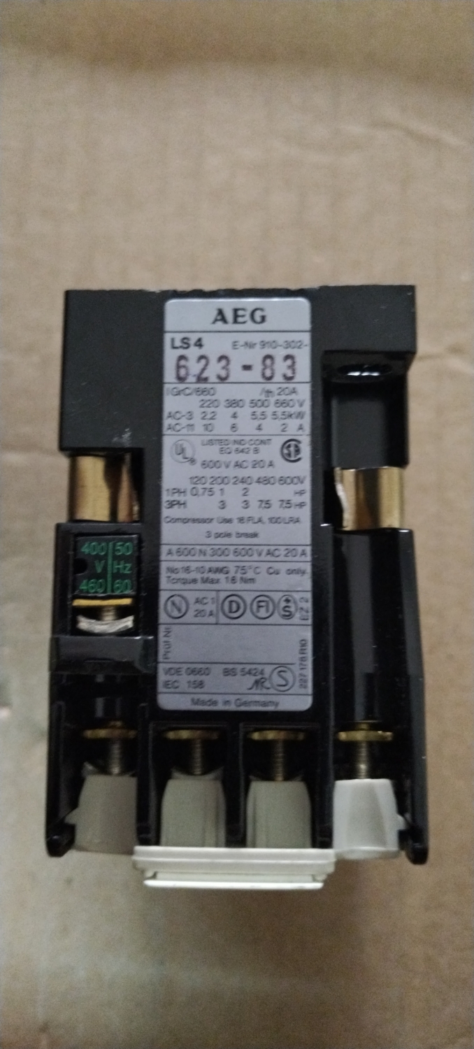 910-302-623-83 AEG LS4.10E Contactor, Coil 400V 50Hz / 460V 60Hz - Panels and Parts Shopping