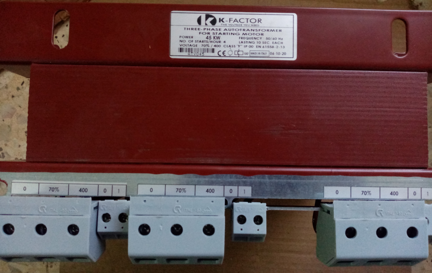 K-FACTOR 45kW Auto transformer for Motor Starting 70% @400V, 4 Starts ...