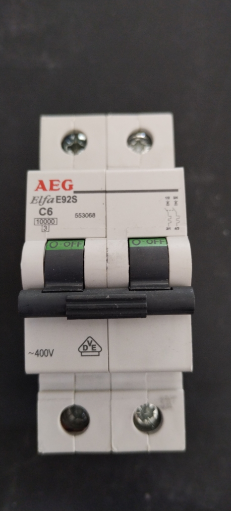 553068 AEG Elfa E92SC6 6A 10kA 2-pole Circuit Breaker - Panels and ...