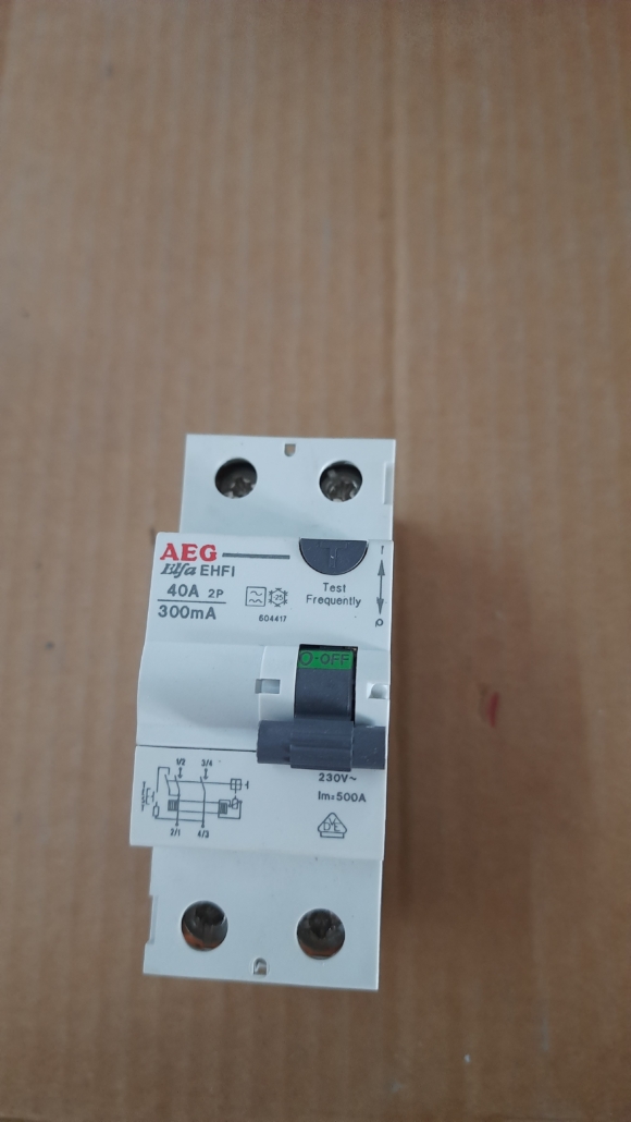 604417 AEG Elfa EHFI 40A 2P 300mA RCCB Residual Current Circuit Breaker ...