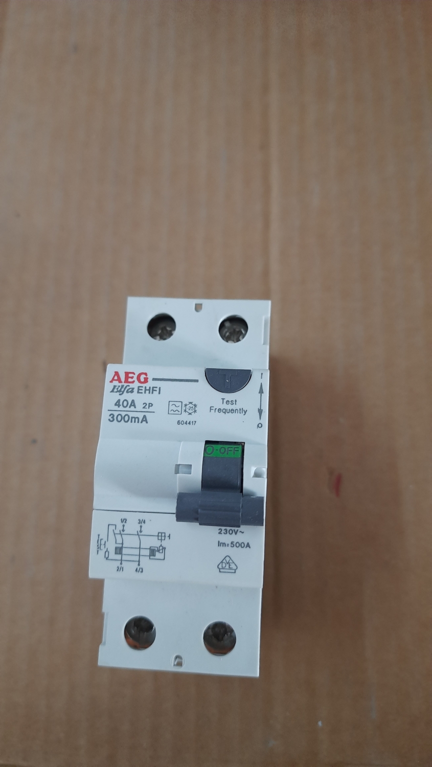 604417 AEG Elfa EHFI 40A 2P 300mA RCCB Residual Current Circuit Breaker ...