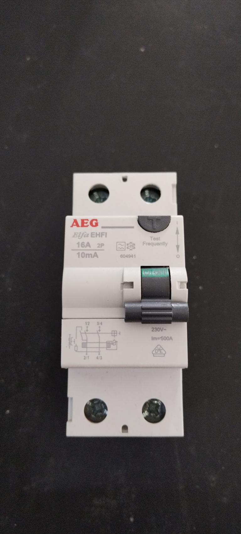 604941 AEG Elfa EHFI 16A 2P 10mA RCCB Residual Current Circuit Breaker ...
