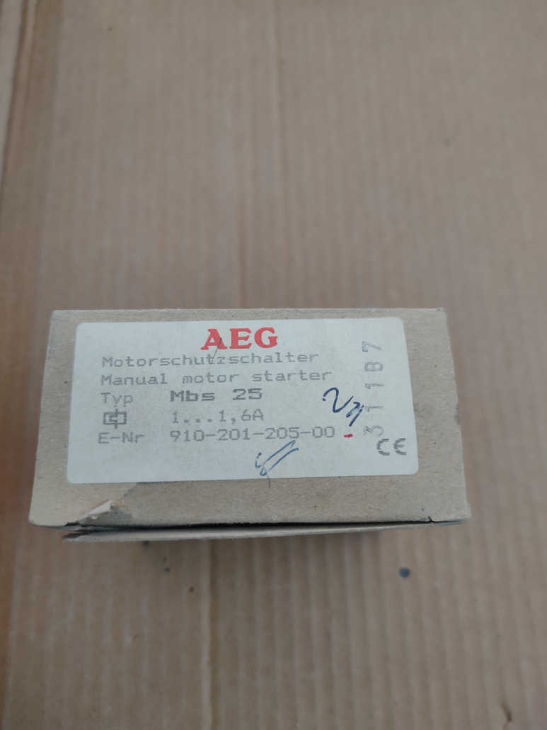 910-201-205-00 AEG Mbs25 1-1.6A Motor Starter Circuit Breaker - Panels ...