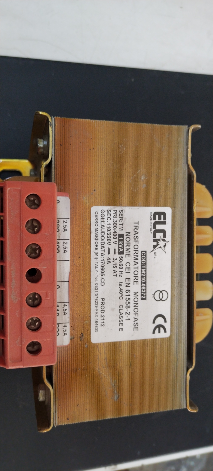 TM210-08372 ELCA 1KVA Transformer Primary 380/400 Secondary 110/220 50 ...