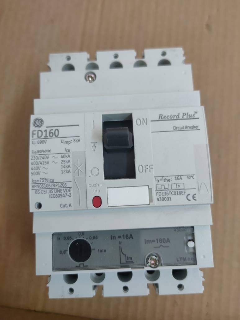 430001 GE FDE36C016EF 16A 25kA 3-pole 690V Circuit Breaker - Panels and ...