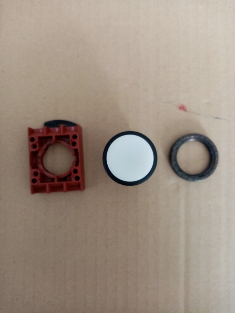 185507 GE P9XPLBSD White Illuminated Standard Push Button - Panels and ...