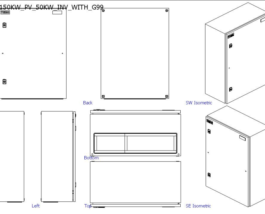 ABB COMBINER BOX FOR SOLAR Panel Incomer 250A , PV 150KW ,3 xINVERTER ...