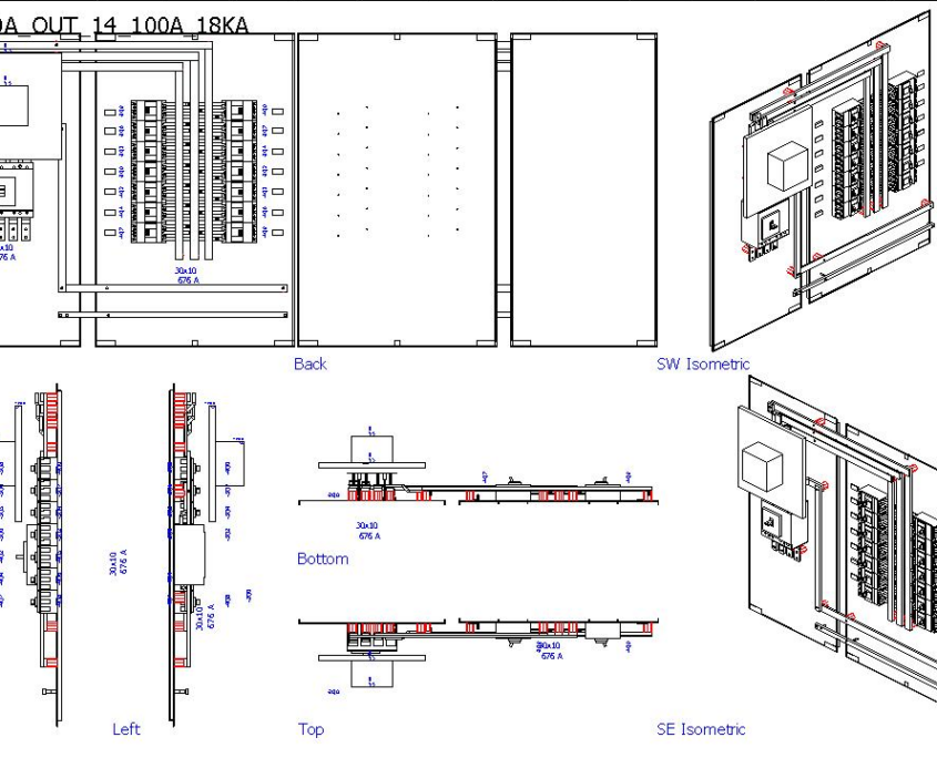 Typical ABB KWHR MDB Panel Incomer up to 630A 50KA Adjustable outgoing ...