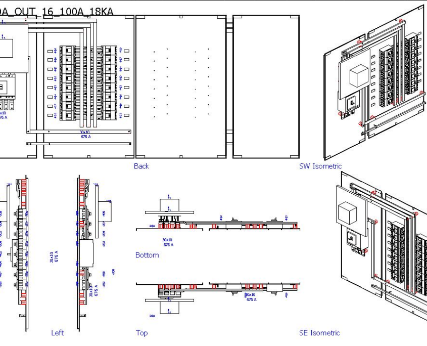 Typical ABB KWHR MDB Panel Incomer up to 630A 50KA Adjustable outgoing ...