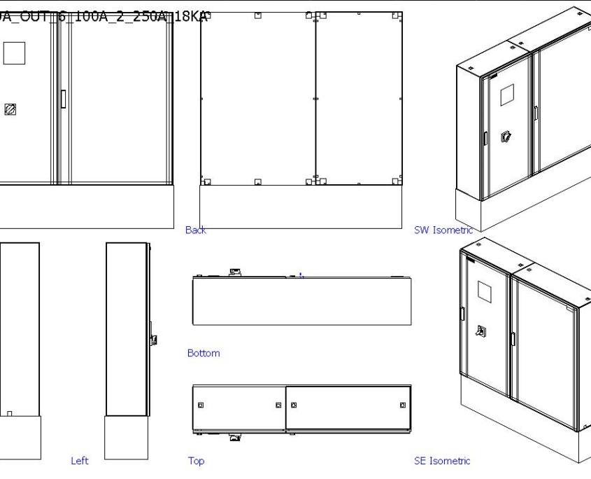 Typical ABB KWHR MDB Panel Incomer up to 800A 50KA Adjutable outgoing ...