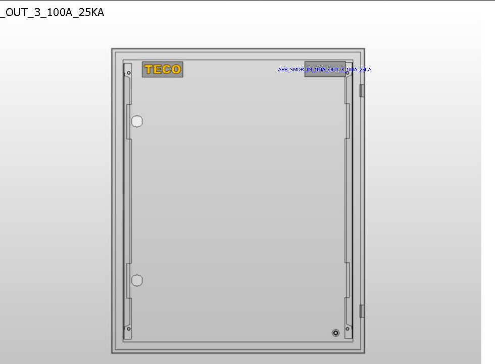 Typical ABB SMDB Panel Incomer up to 100A 25KA outgoing 3x up to 100A ...