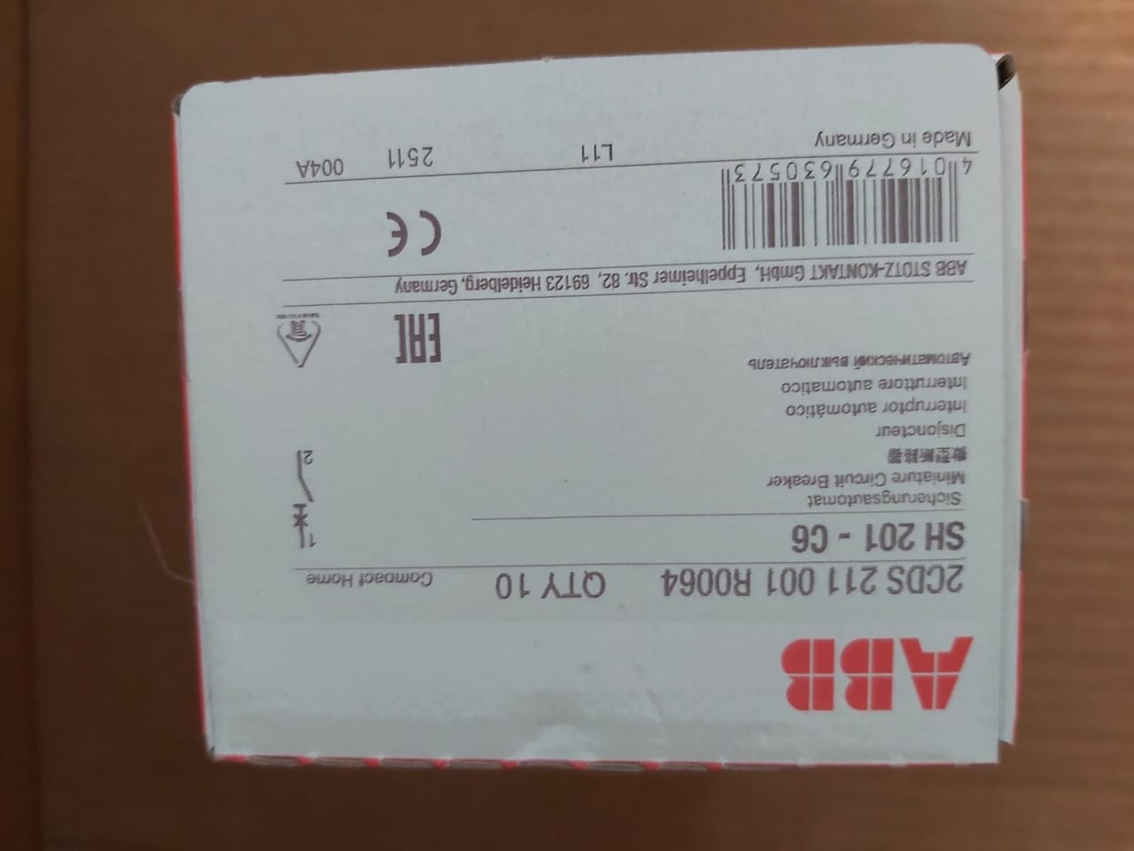 2CDS211001R0064 SH201-C6 - Panels and Parts Shopping