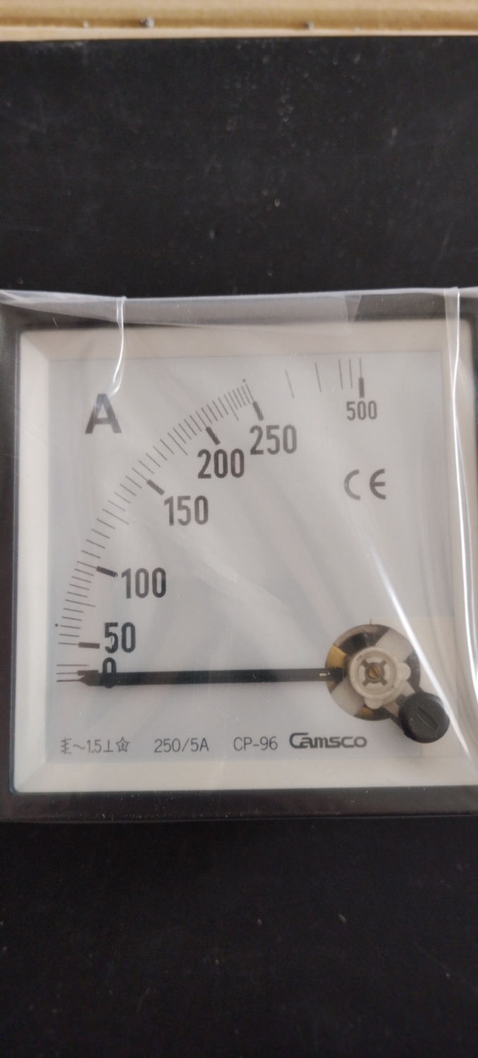 CP-96 250/5A CAMSCO Ammeter 0-250/500 5A 96×96 - Panels and Parts Shopping