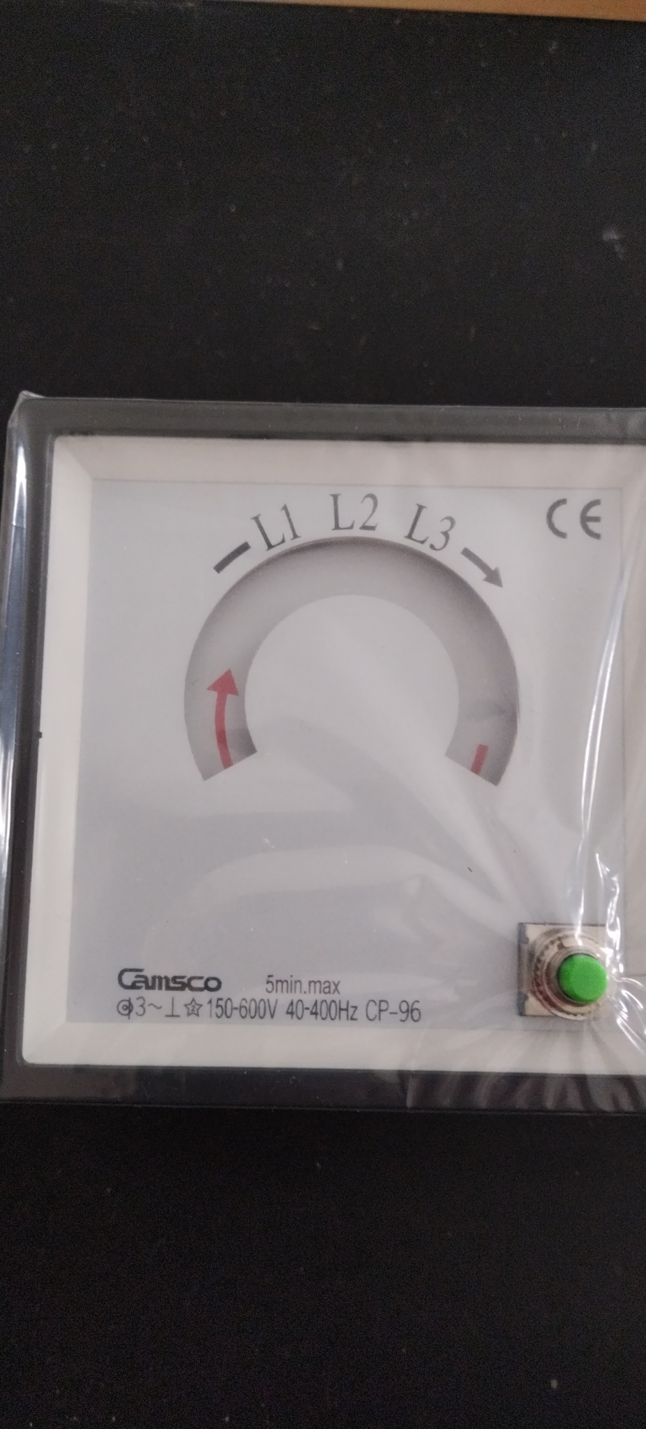CAMSCO Phase Rotation Indicator 150-600V 40-400Hz 96×96,Panel Mounted ...